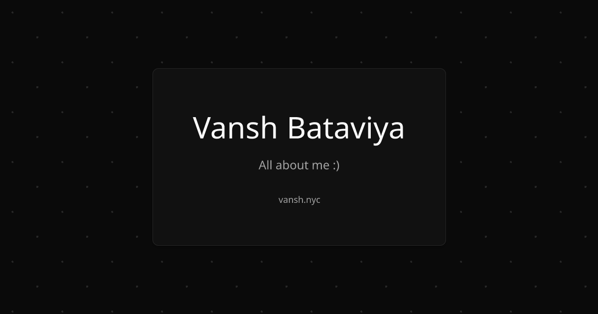 Vansh Bataviya